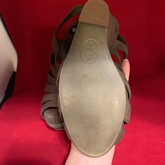 Ash | Shoes | Ash Megan Leather Wedge Sandal Sz 8 | Poshmark